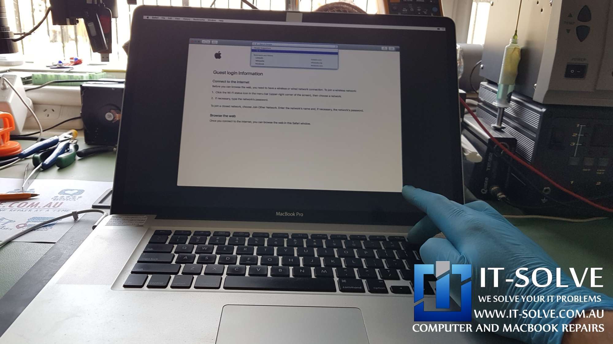 17" Macbook Pro coffee damaged keyboard replacement | IT-Solve Repairs