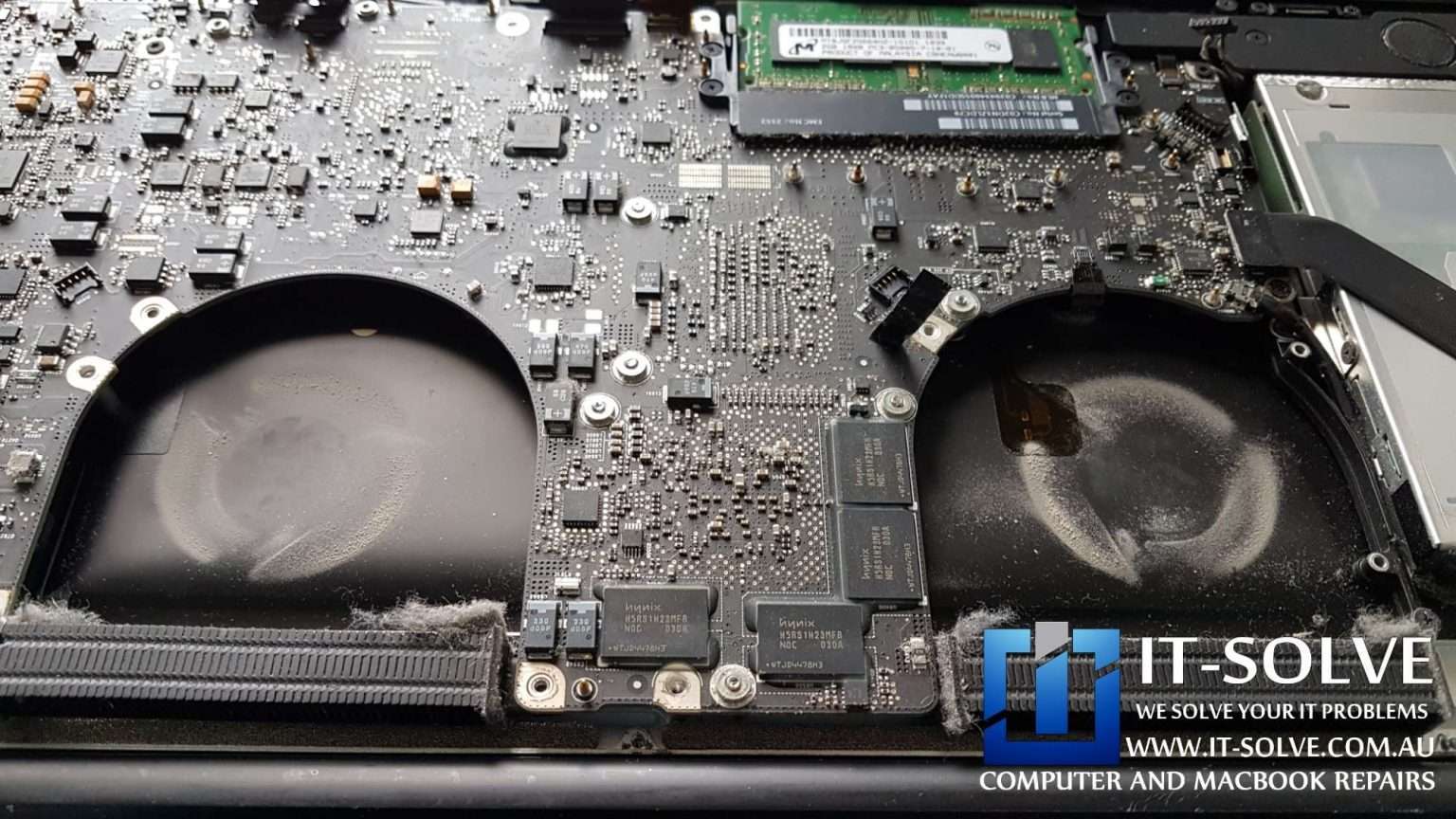 17" Macbook Pro coffee damaged keyboard replacement | IT-Solve Repairs