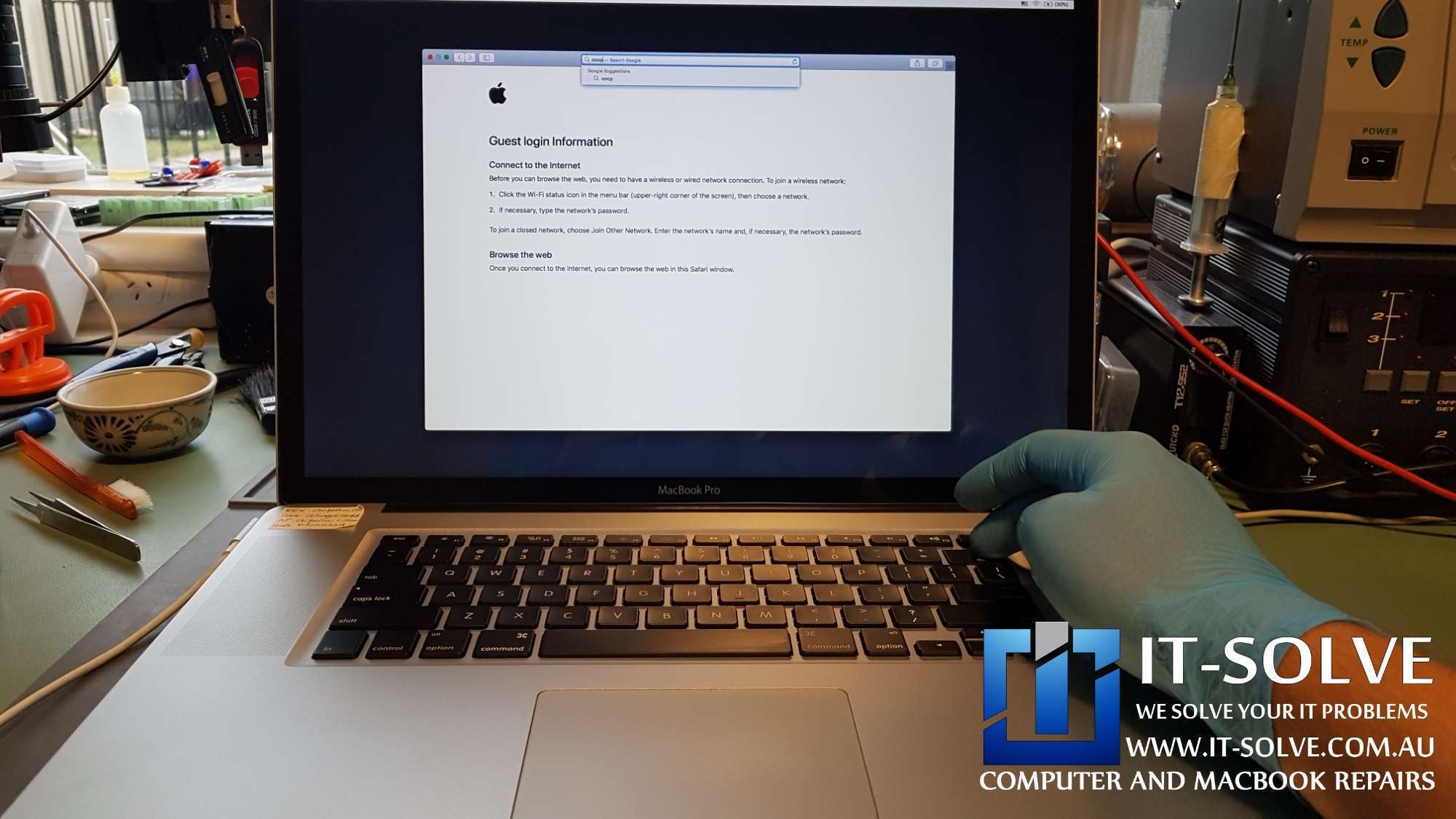 17" Macbook Pro coffee damaged keyboard replacement | IT-Solve Repairs